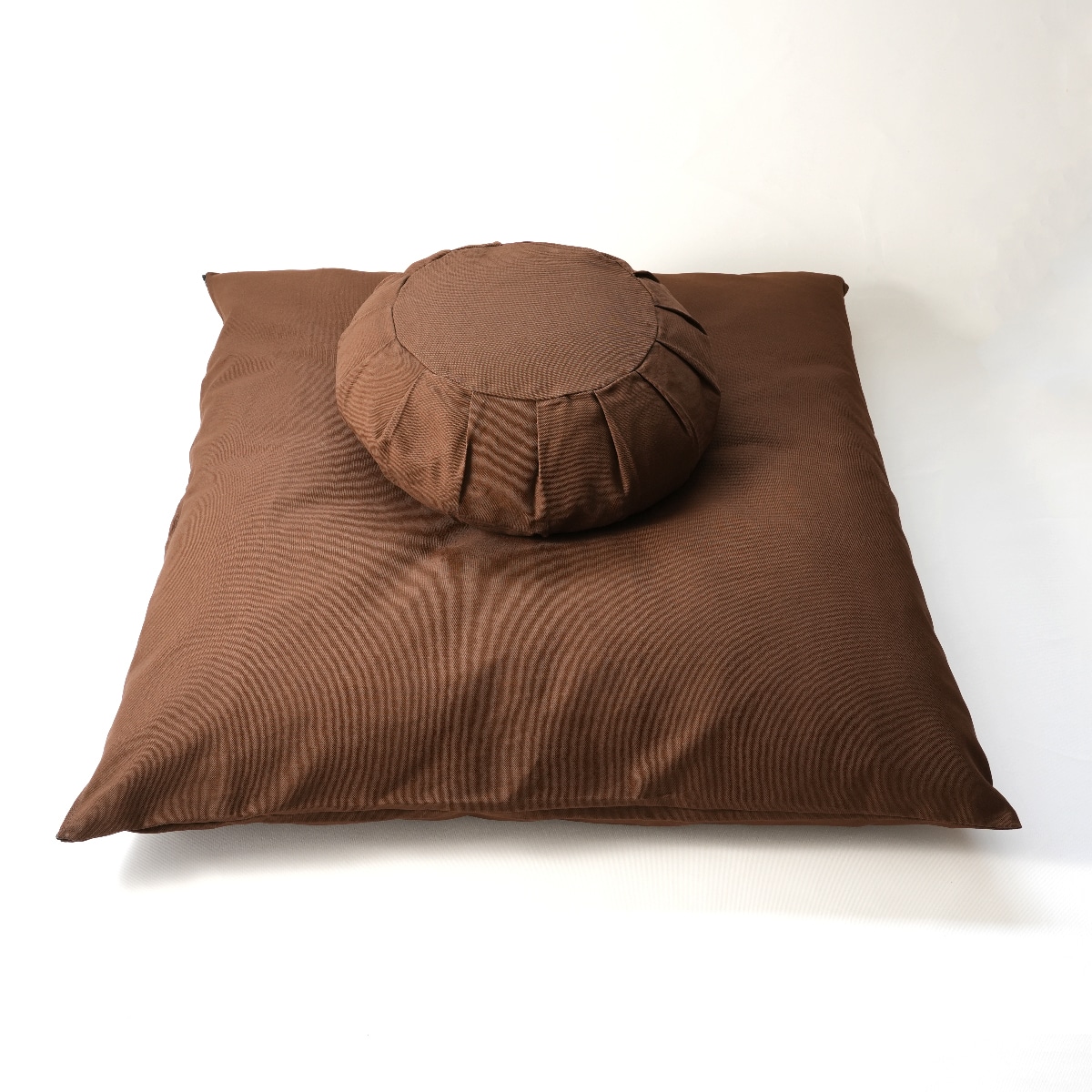 Organic Walnut Brown Meditation Cushion Set - NEW!