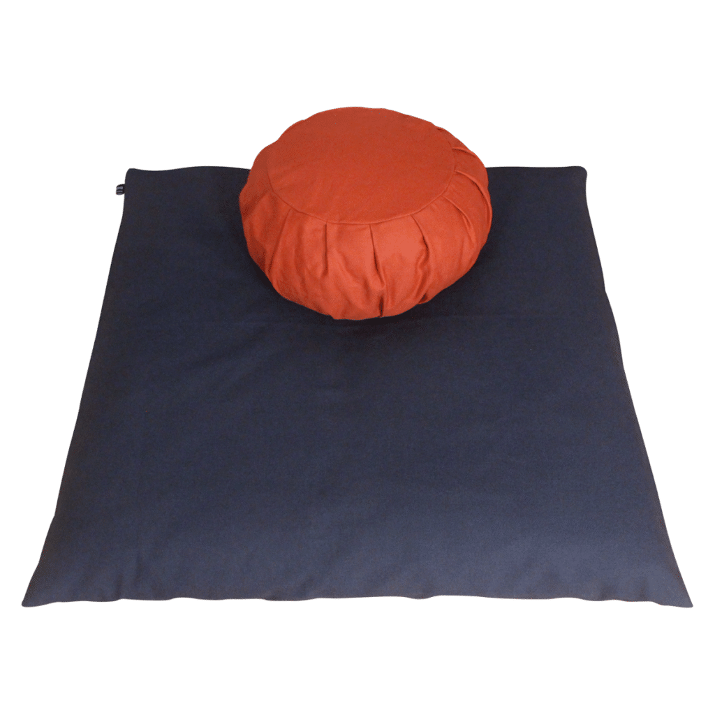 Terra Cotta & Navy Blue Meditation Set - Still Sitting Meditation Cushions