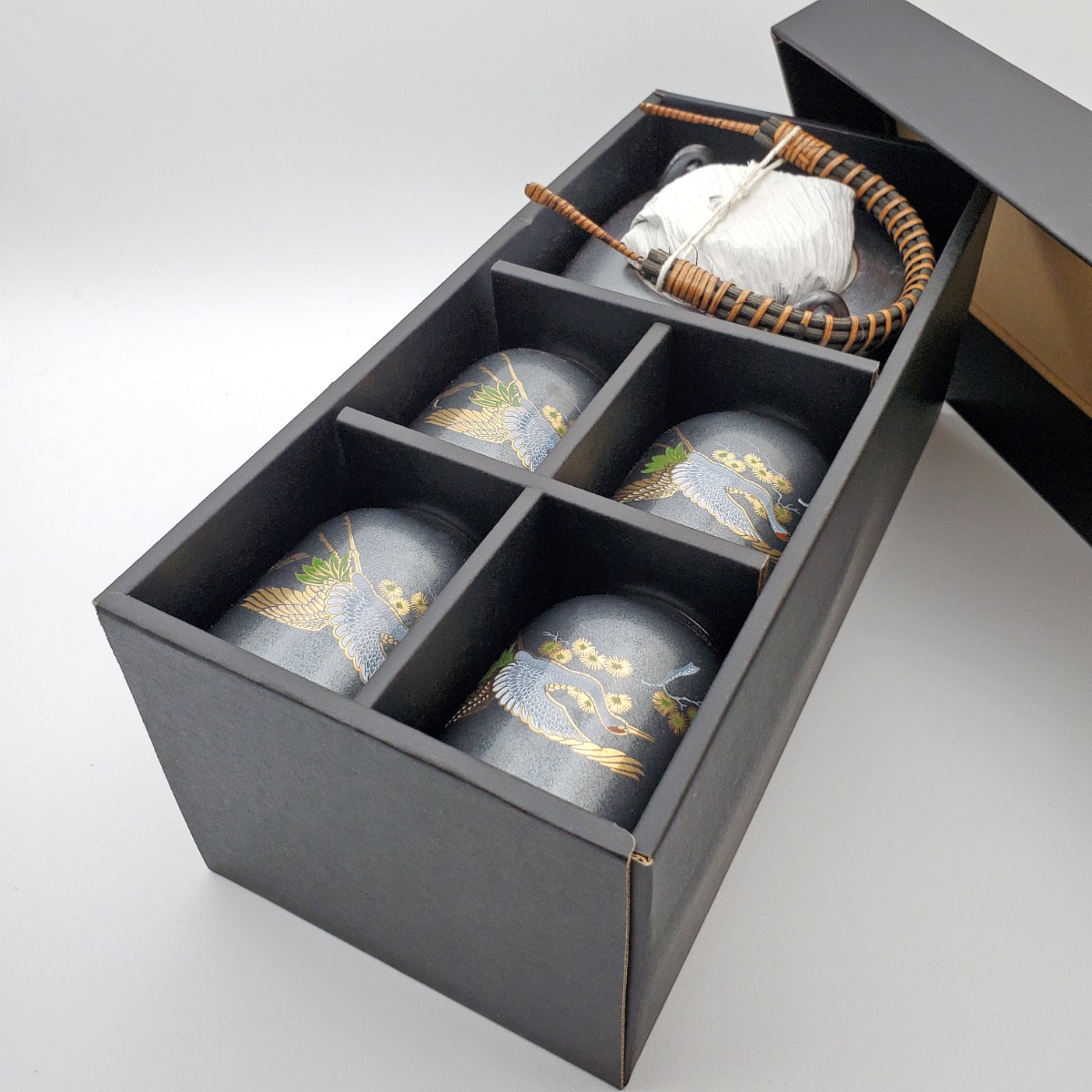Golden Cranes Tea Set- NEW - Still Sitting Meditation Supply