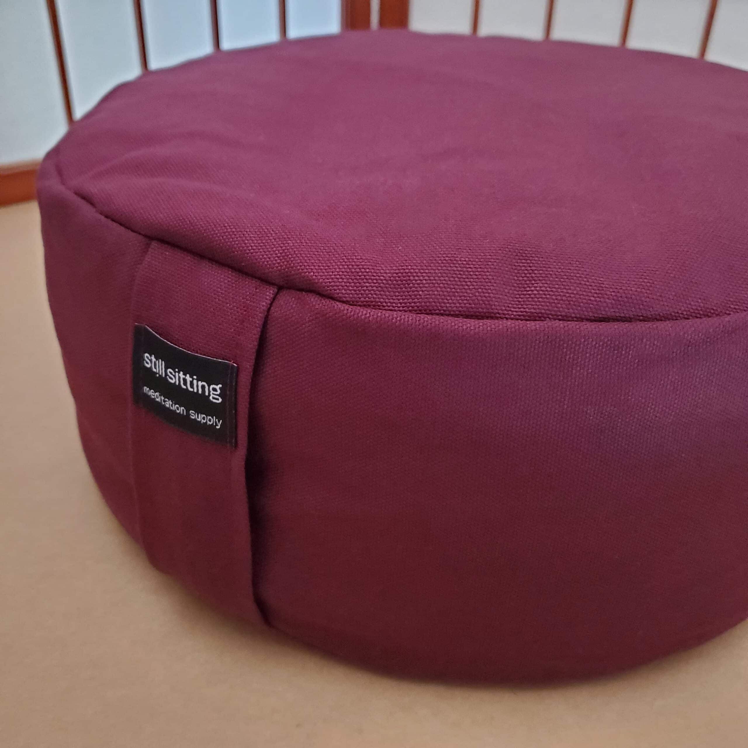 Burgundy Button Zafu - Still Sitting