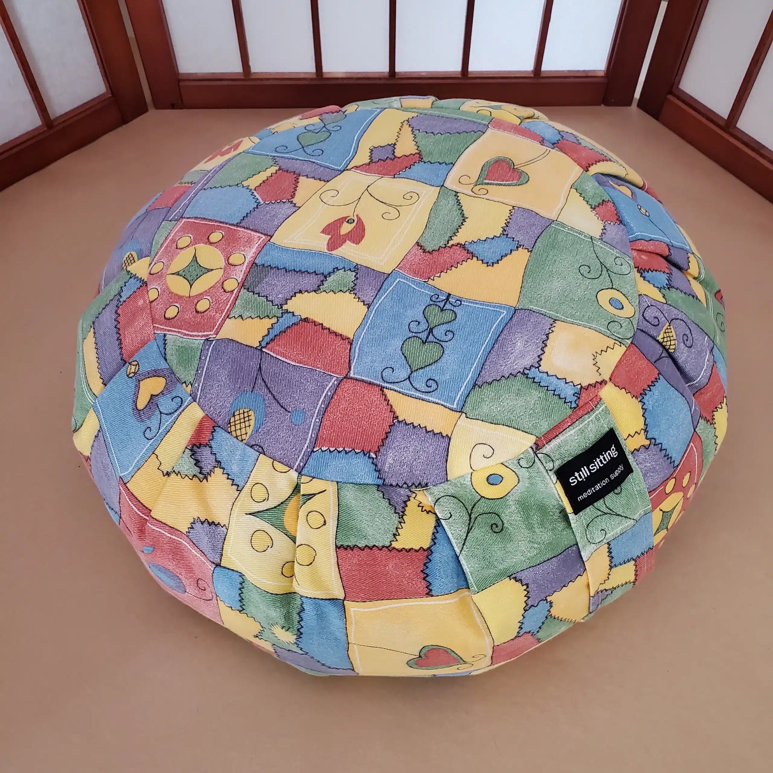 Colorful Mosaic Buckwheat Zafu - Still Sitting