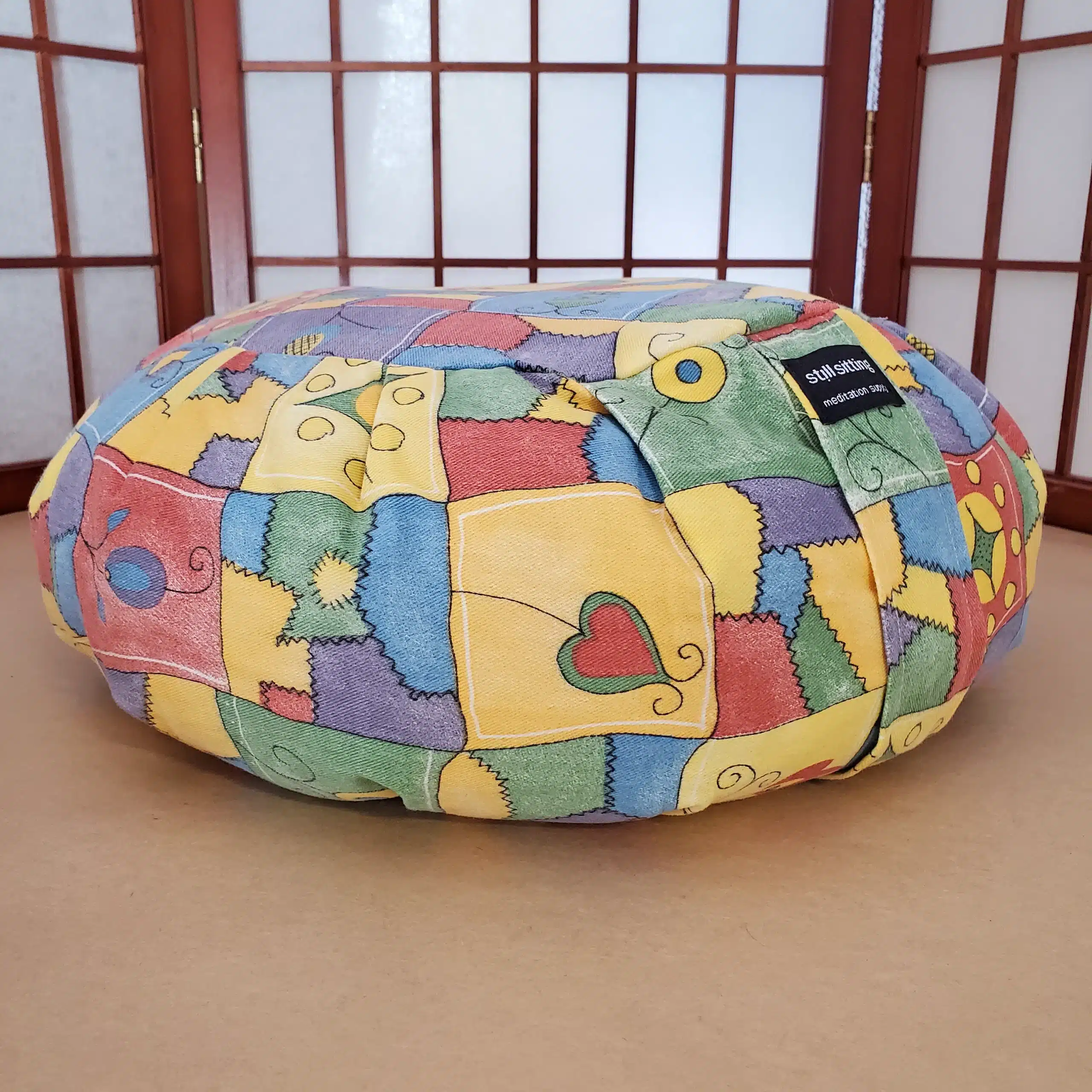 Colorful Mosaic Buckwheat Zafu - Still Sitting